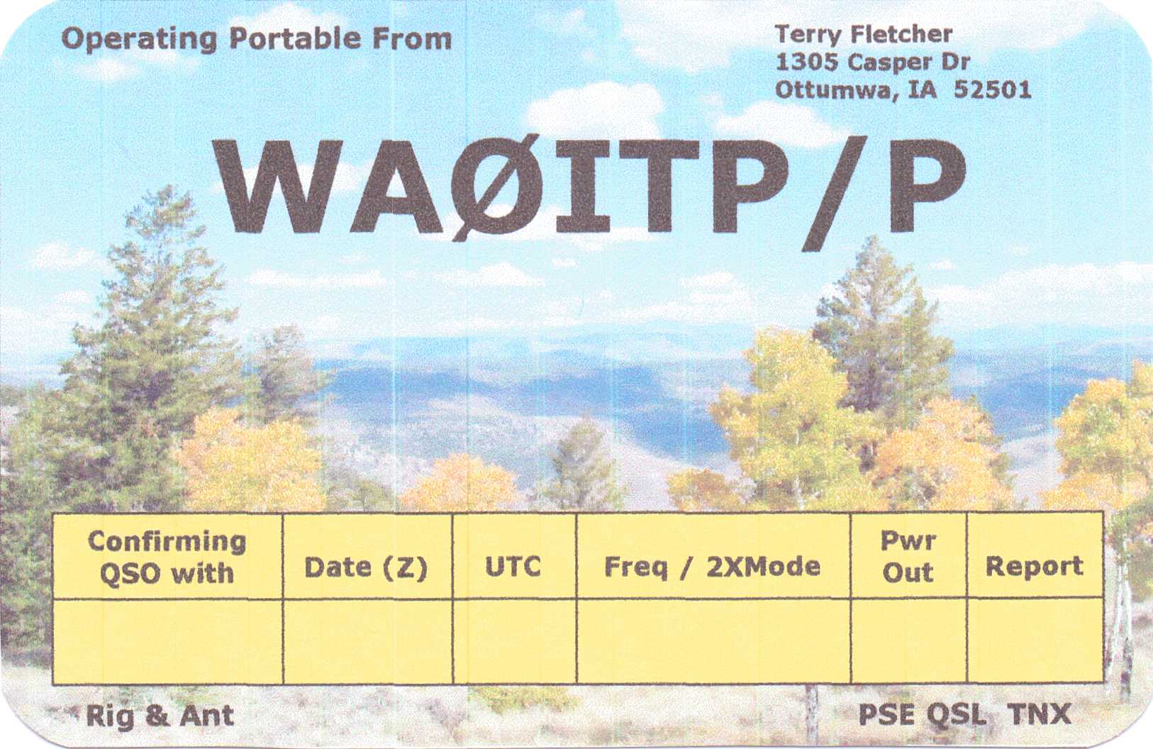 WB8RCR Dial and QSL MAKER Page